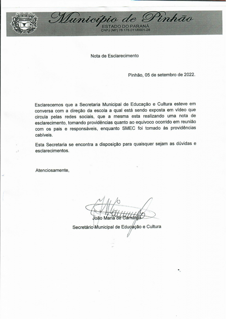 Segue Anexo - Prefeitura de Pinhão - PR Segue Anexo - Prefeitura de Pinhão - PR